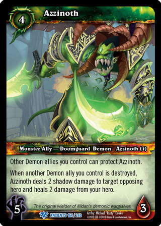 Azzinoth, the one Illidan got his warglaives from got introduced in ...