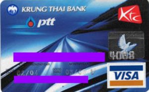 Bank Card: Krungthai Bank -PTT (Krung Thai Bank, ThailandCol:TH-VI-0065