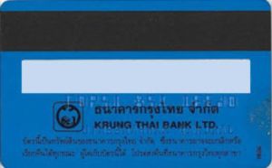 Bank Card: Krungthai Bank -29 (Krung Thai Bank, ThailandCol:TH-GM-0089.01