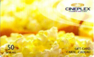 Gift Card: Popcorn $50 (Cineplex, Canada) (Cineplex) Col:CA-CIN-001-050 ...