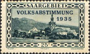 Stamp: Plebiscite (Germany, Saarland) (Plebiscite) Mi:DE-SL 182,Sn:DE ...