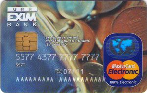 Bank Card: Ukr Exim Bank Debit Card (Ukr Exim Bank, UkraineCol:UA-MC ...