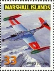 Stamp: F-89D Scorpion (Marshall Islands(Legendary Aircraft II) Mi:MH ...
