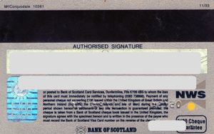 Bank Card: Bank Of Scotland (Bank Of Scotland, United Kingdom of Great ...