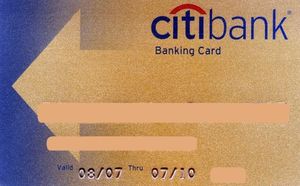 Bank Card: Citibank Banking Card (Citibank, United States of AmericaCol ...