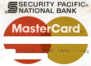 Bank Card: MasterCard (Security Pacific National Bank, United States of ...