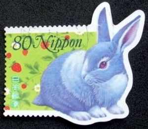 Stamp: Greetings. Rabbit (Japan(Greetings Stamps 1998) Mi:JP 2546,Sn:JP ...