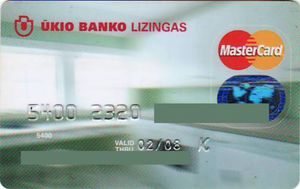 Bank Card: Leasing Card (Ukio Bankas, LithuaniaCol:LT-MC-0002