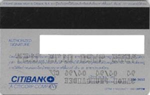 Bank Card: Citibank -15 (Citibank, ThailandCol:TH-VI-0086