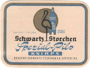 Drink Label: Storchen Spezial-Pils (Brauerei Schwartz-Storchen A.G ...