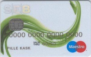 Bank Card: Green design - 2 (SEB Pank, EstoniaCol:EE-MS-0056