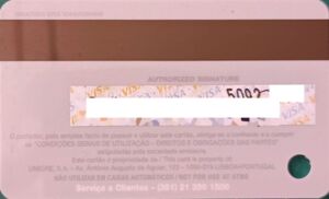 Bank Card: Unibanco Visa Mini (Unibanco, PortugalCol:PT-VI-0142