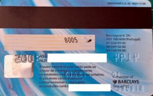 Bank Card: Barclaycard (Barclays, PortugalCol:PT-VI-0143