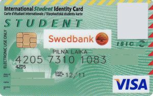 Bank Card: Student Card-2 (Swedbank, LatviaCol:LV-VI-0009.02