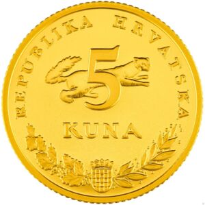 Moneda: 5 Kuna ("Golden kuna": 5 kuna) (Croacia(2022 - Golden Kuna)