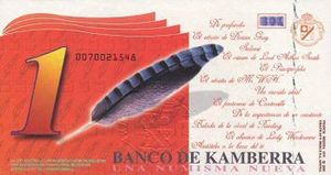 Banknote: 1 Numisma (Fantasy Issues) (Banco de Kamberra) Col:KMB-02
