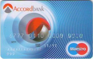 Bank Card: Accordbank Maestro (Accordbank, UkraineCol:UA-MS-0110.01