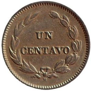 Coin: 1 Centavo ("Un") (Ecuador(1898~1914 - Sucre (Gold Standard)) Col ...