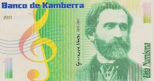 Banknote: 1 Numisma (Fantasy Issues(Banco de Kamberra) Col:KMB-MUS-09b