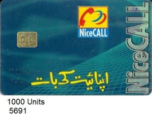 Phonecard: '1000 Units' NiceCall green / rev. calendar 2002 (Nice Call ...