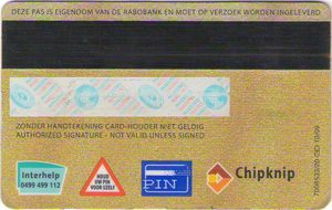 Cartões de bancos: Rabobank Maestro (Rabobank, Holanda) Col:NL-MS-0023.03