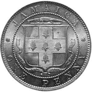 Coin: 1 Penny (Jamaica(1840~1969 - Pound - Circulation) Col:JM-000069 ...