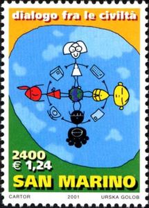 Stamp: United Nations Year of Dialogue among Civilizations (San Marino ...