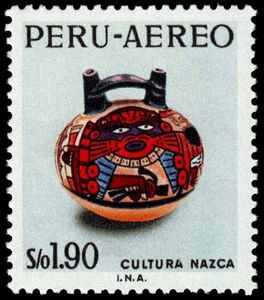 Stamp: Typical Huaco (Peru(Nazca Ceramics) Mi:PE 689,Sn:PE C218,Yt:PE ...