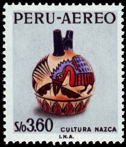 Stamp: Condor (Peru(Nazca Ceramics) Mi:PE 691,Sn:PE C220,Yt:PE PA221,Sg ...