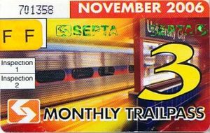Transport Ticket: University City station (SEPTA, United States of ...
