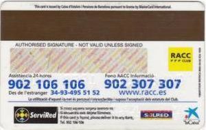 Bank Card: RACC Club (la Caixa - Caixa de Etv. y Pes. de Barcelona ...