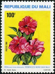 Stamp: Hibiscus rosa-sinensis (Mali(Flora) Mi:ML 843,Sn:ML 417,Yt:ML ...