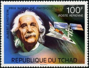 Stamp: Nobel laureates - Albert Einstein, Physics 1921 (Chad(Nobel ...