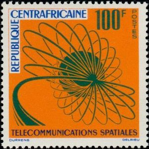 Stamp: Space Communications (Central African RepublicMi:CF 38,Sn:CF 26 ...
