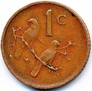 Coin: 1 Cent (English legend - SOUTH AFRICA) (South Africa(1961~1994 ...