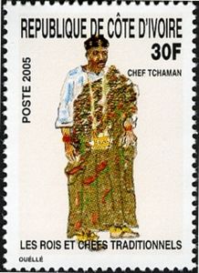 Stamp: Tchaman chief (Ivory Coast(Kings and Chiefs) Mi:CI 1405,Sn:CI ...