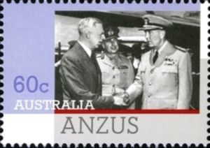 Stamp: 60th Anniversary of ANZUS Treaty (Australia(60th Anniversary of ...