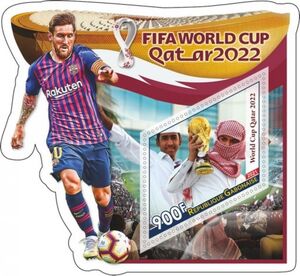 Stamp: Sports football 2022 FIFA World Cup in Qatar (Gabon: Illegal ...