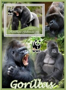 Stamp: Fauna Gorillas (Gabon: Illegal Stamps(Gorillas 2022) Col:GA 2022 ...