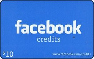 Gift Card: ($10)Facebook Credits (Facebook, United States of America ...