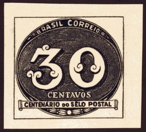 Stamp: Brazilians First Stamp Centenary (Brazil(100 years of Brazilian ...