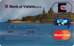 Bank Card: Mastercard-2 (Bank of Valletta p.l.c., MaltaCol:MT-MC-0001.02