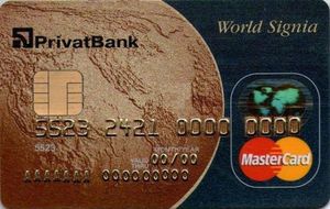 Bank Card: MasterCard World Signia (PrivatBank, UkraineCol:UA-MC-0022