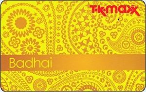 Gift Card: Badhai (T.K. Maxx, United Kingdom of Great Britain ...