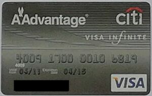 Bank Card: AAdvantage Citi VISA Infinite (Citibank, PeruCol:PE-VI-0025
