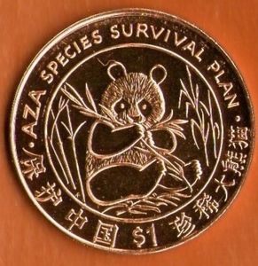 Moneda: 1 Dollar (AZA Species survival plan) (Liberia(1965~Today ...