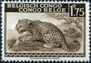 Stamp: Leopard (Panthera pardus) - bilingual Priority Dutch (Belgian ...