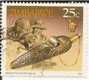 Stamp: Snuff container (Zimbabwe(Animals, Hand Crafts and ...