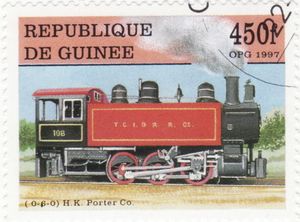 Briefmarke: Locomotive 0-6-0 (Guinea(Steam Locomotives (1997)) Mi:GN ...