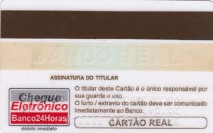 Tarjeta de Banco: Intra-bank Card (Banco Real, BrasilCol:BR-GM-0004.01